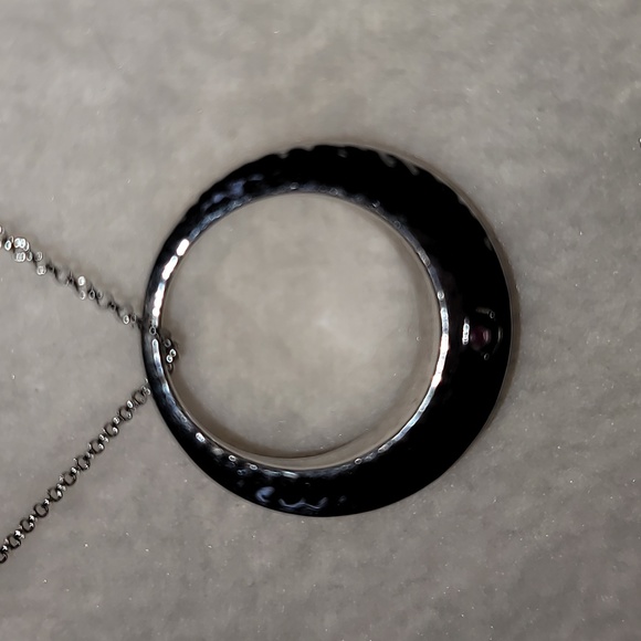 Elle | Jewelry | Elle Sterling Silver Hammered Textured Ruby Accent ...